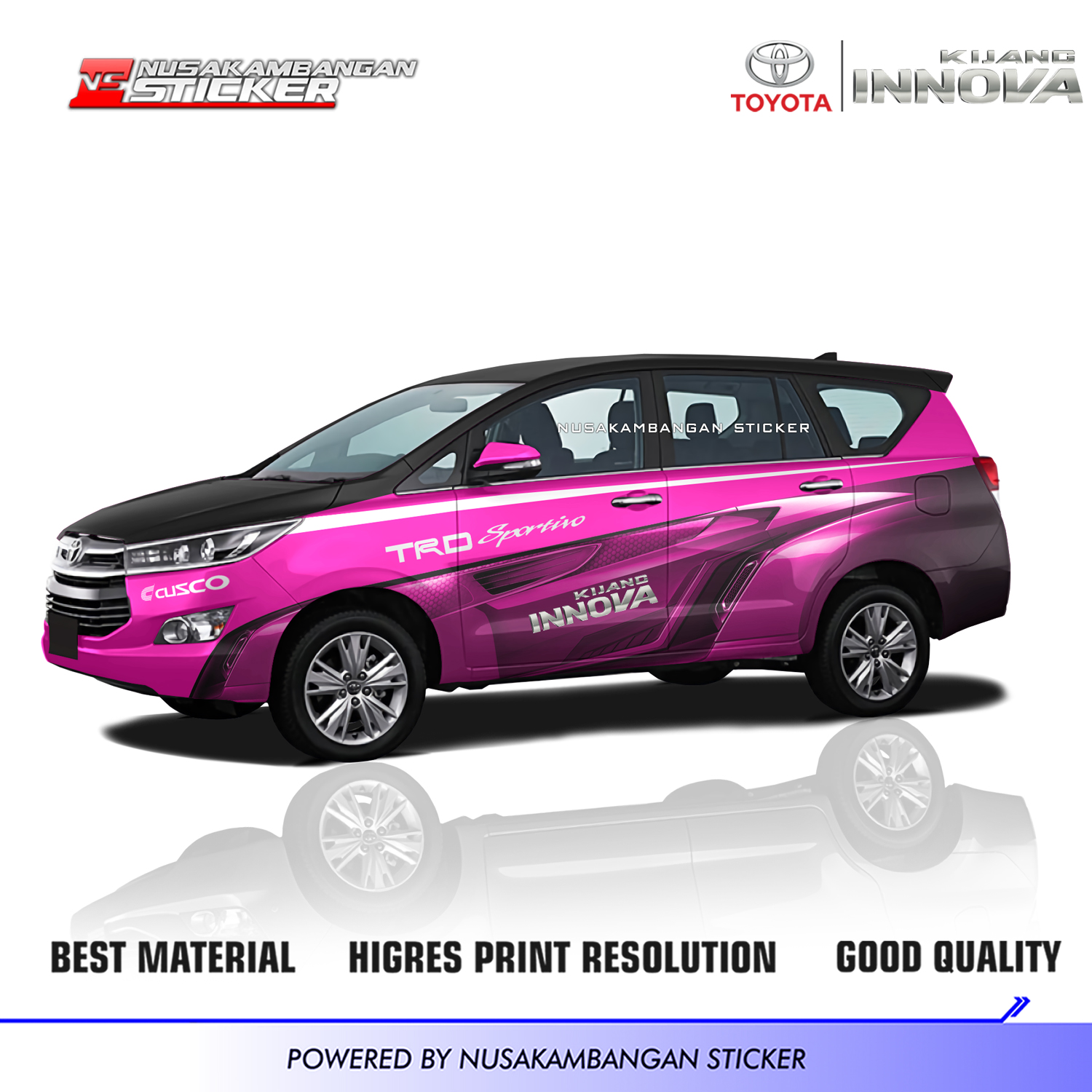 Stiker Mobil Toyota Kijang Innova Racing Pink – Stiker Mobil Bekasi