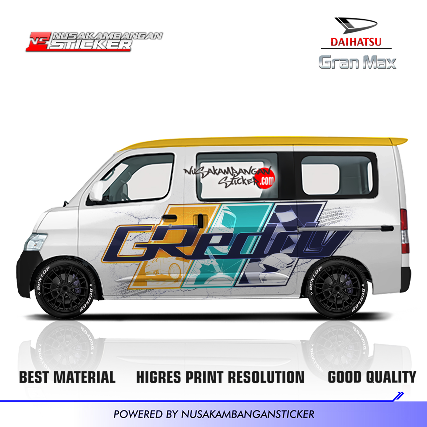 Modifikasi Decal Sticker Cuting Daihatsu Grand Max Gredyy Racing ...