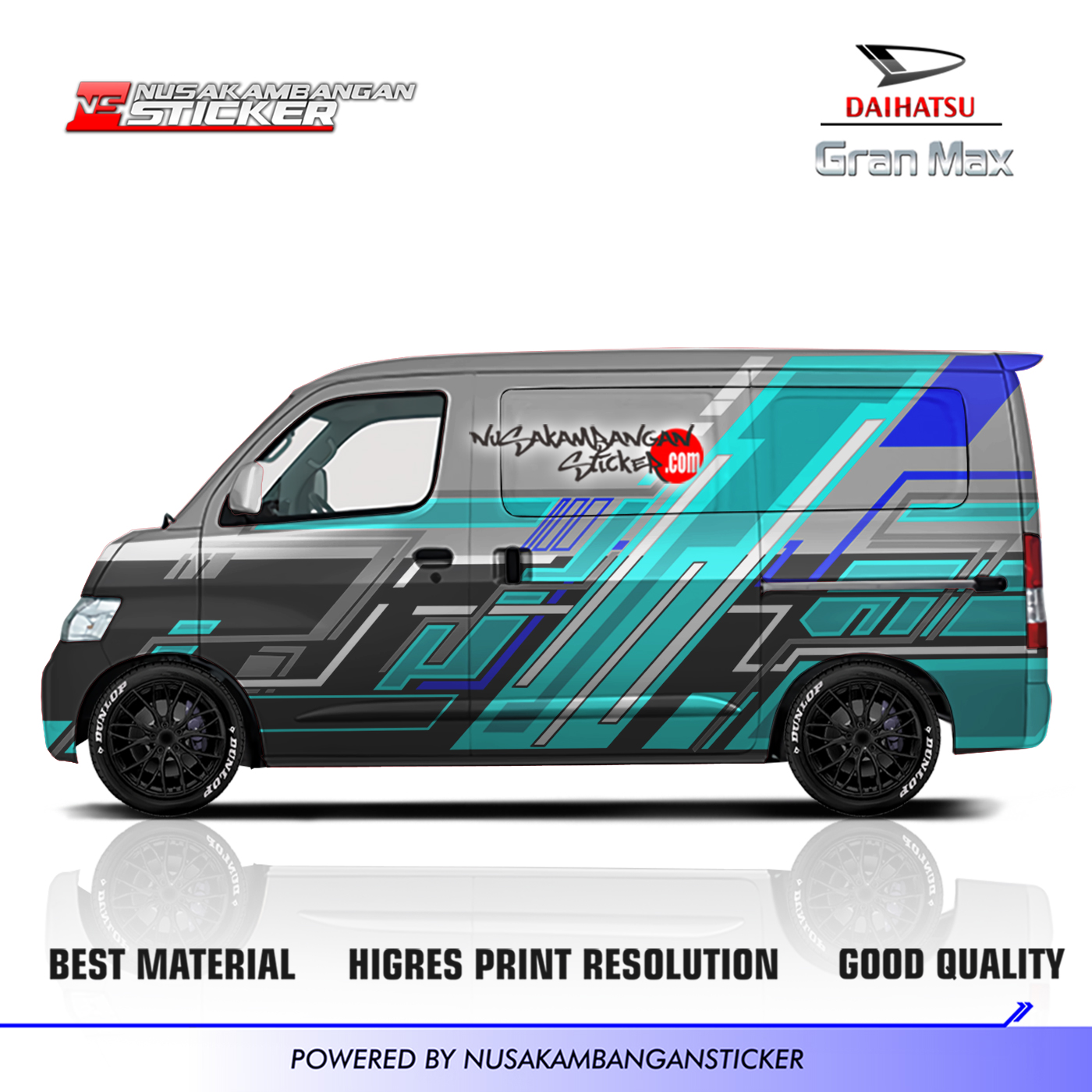 Modifikasi Decal Sticker Cuting Daihatsu Grand Max Tosca Black Racing ...