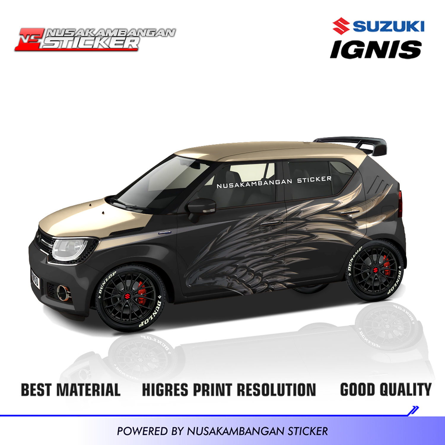 Stiker Mobil Suzuki Ignis Angel Wings Modifikasi Full Body – Stiker ...